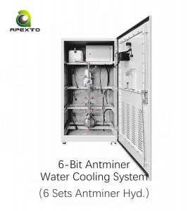6-Bit Antminer Hydro Cooling Cabinet Used With Antminer S21 Hydro S19 Hydro - Apexto Mining